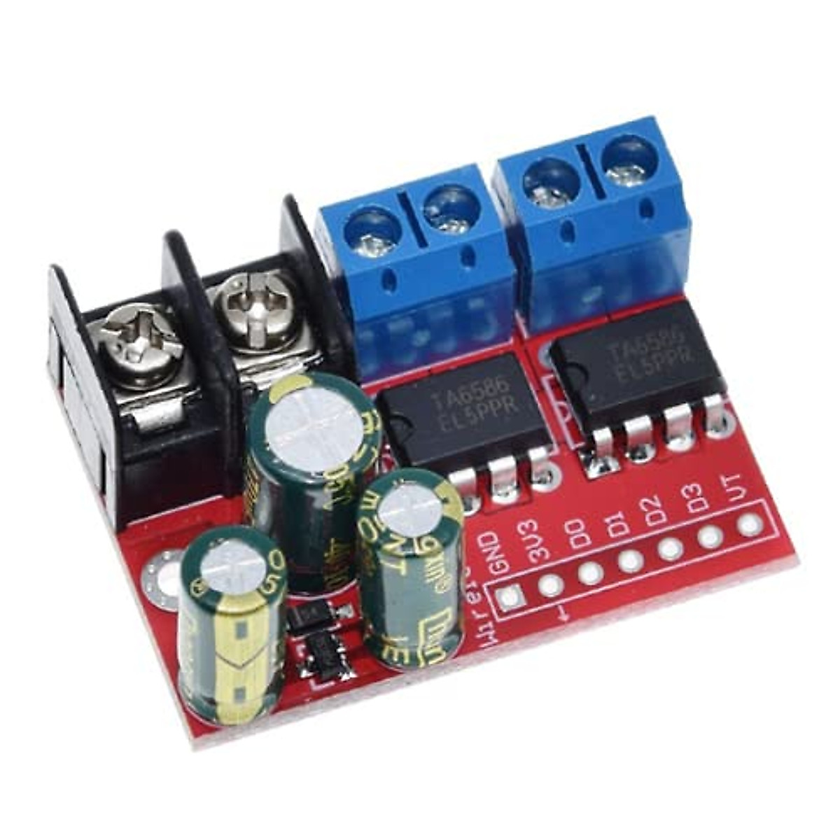 Davitu Motor Driver - H Bridge Remote Control 5A 3V-14V Dual DC Motor Drive Module Voltage Reverse PWM Speed Regulation Double Super L298N