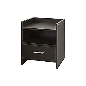 HIGOH Bedside Table Wooden Solid Bedside Cupboard Book Shelf Modern Bedside Cabinet Living Room Bedroom Furniture Nightstands Makeup Dresser HWC (Color : 01)