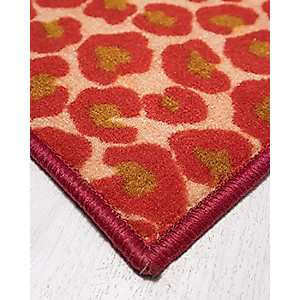 Furnish my Place Cheetah Print Area Rug, Animal Print Pattern Mat, Pet-Friendly Indoor Carpet, Wildlife Animal Inspired with Cheetah Design Rug for Living Room, Home Décor, 4' Round