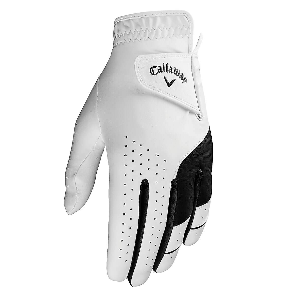 Callaway Golf Men's Weather Spann Golf Glove(White, Single, Medium, Prior Gen Model , Standard, Worn on Left Hand)