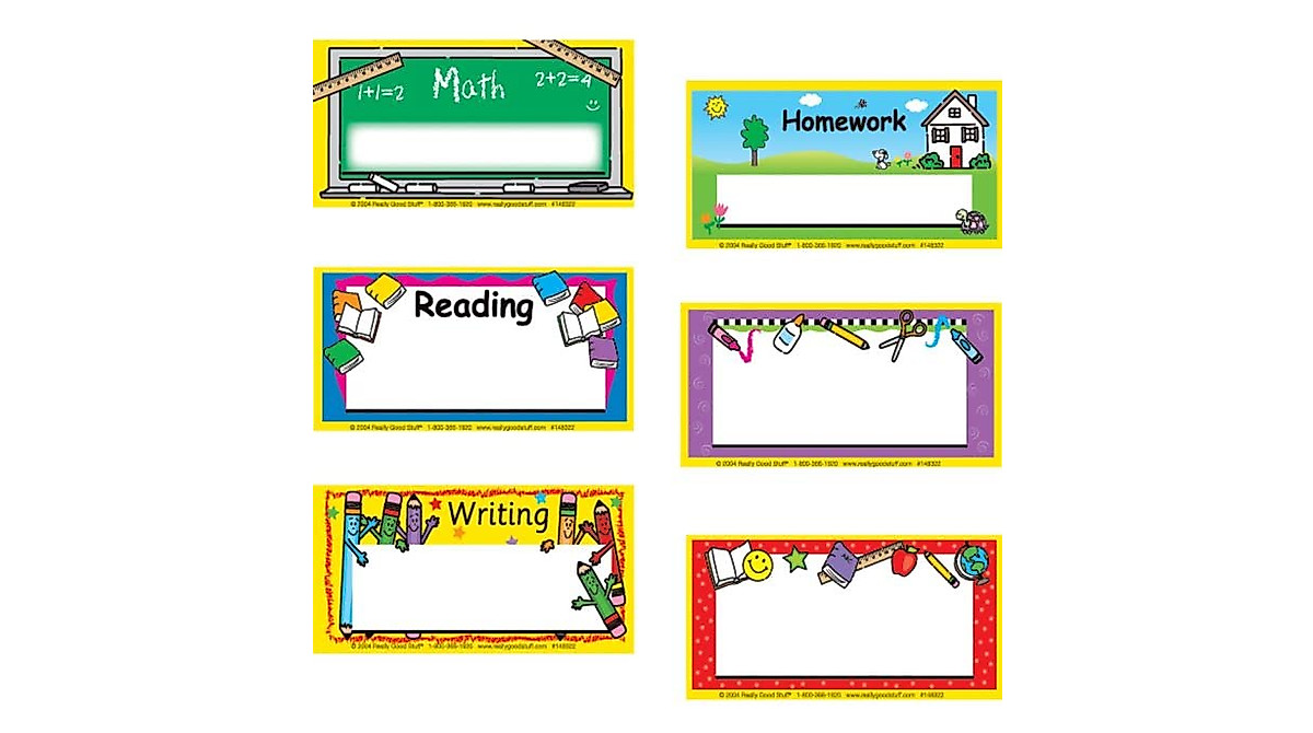 Organize with Really Good Stuff Folder Labels