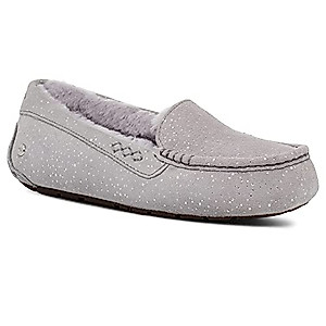 UGG Women's Ansley Metallic Spots Slipper, Pencil Lead, 5