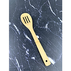 JapanBargain, Bamboo kitchen Utensil set Cooking Utensil Set Cooking Spatula Fork Spoon Turner for Non Stick Cookware (1, 5 in 1)