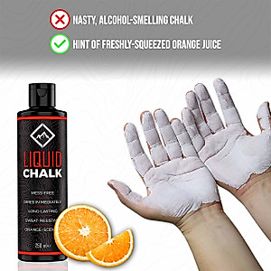 SURVIVOR 250ML Liquid Chalk – Gym Chalk for Weightlifting, Rock Climbing, Bouldering, Gymnastics, Pole Grip, & More - Lifting Chalk & Climbing Chalk for Dry Hands - Liquid Grip Hand Chalk for Lifting