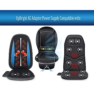 UpBright 12V AC/DC Adapter Compatible with Comfier CF-2401 CF-2606 CF-2606MC CF-2206 Shiatsu Back Massager Massage Chair Pad Seat Cushion w/Heat DC12V 2A 12.0V 2.0A Power Supply Cord Cable Charger PSU
