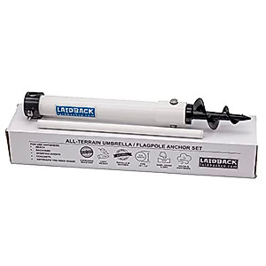 Laidback High Wind Beach Umbrella Anchor, Fishing Rod Holders, Flag Pole Holder, Sun Umbrella Holder, Ground Anchor, Umbrella Stands & Sand Spikes for Surf Fishing - Beach Gadgets and Beach Gifts