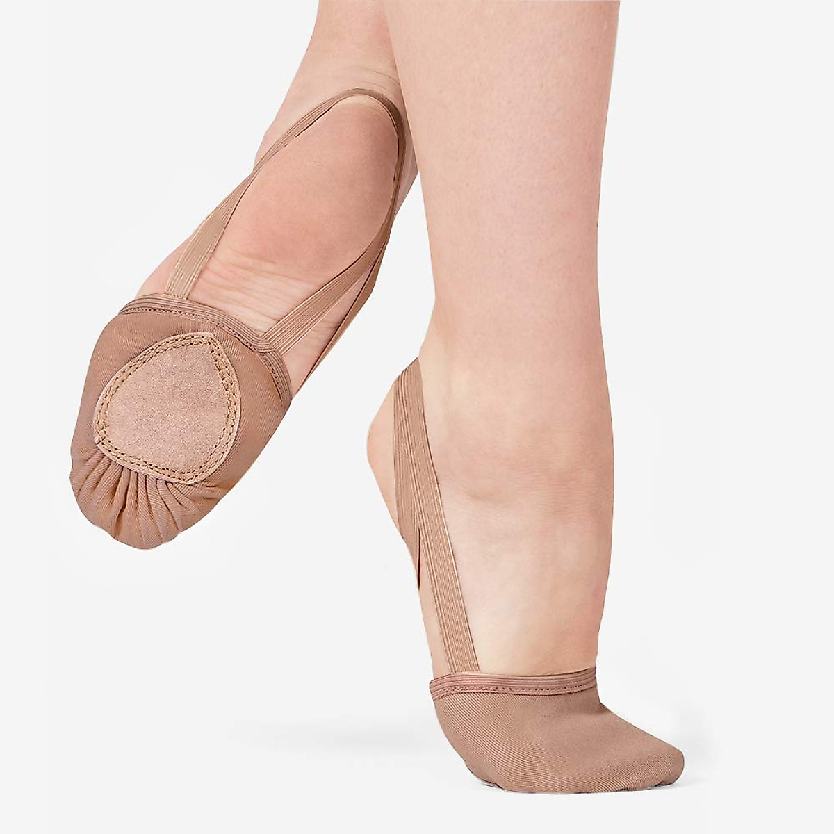 Stelle Half Soles Dance Shoes Women Men Canvas Lyrical Pirouette Ballet Shoes Turners Dance Shoes for Contemporary (Tan, 7.5/8.5)