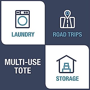 CleverMade Collapsible Fabric Laundry Baskets - Foldable Pop-Up Storage Container Organizer Bags - Large Rectangular Space Saving Clothes Hamper Tote with Carry Handles, Pack of 2, Charcoal
