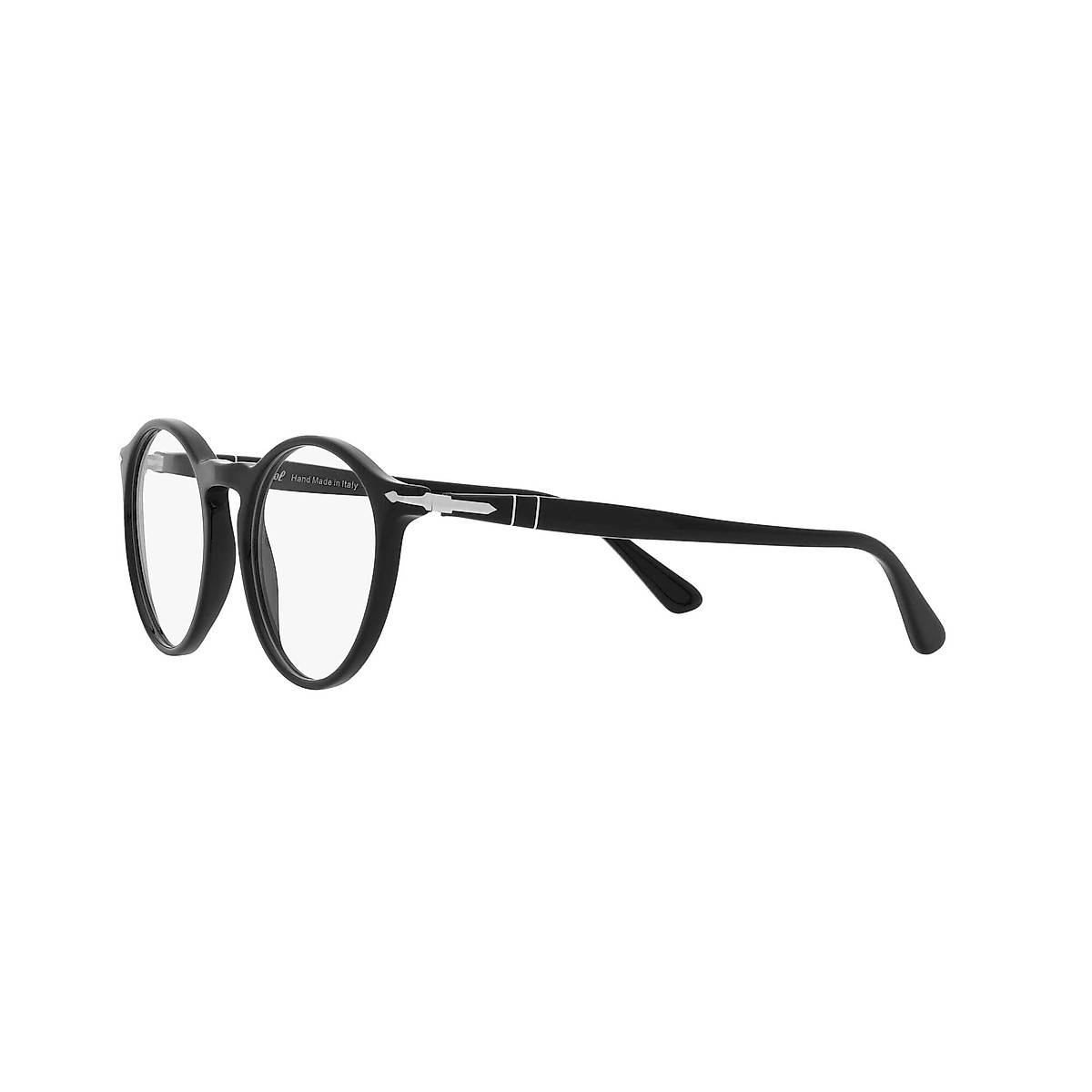 Persol PO3285V Round Prescription Eyewear Frames, Black/Demo Lens, 50 mm