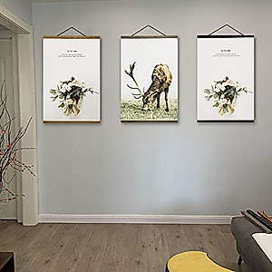 Miaowater 2 Pack Poster Frame,12x15 12x16 12x17 12x18 12x20 Magnetic Light Wood Wooden Frames Hanger for Photo Picture Art Canvas Print Artwork Wall Hanging Teak Wood 12''