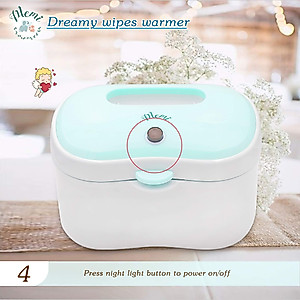 (UPGRADED) MEMI DREAMY WIPES WARMER | HOLDER | EASY-USE | GREAT GIFT |(SKY BLUE)