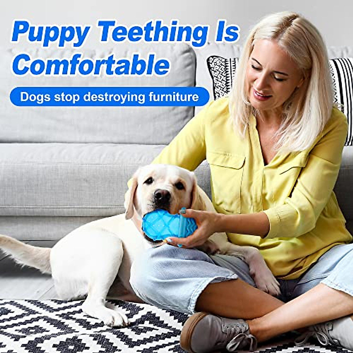 ADDPETS Puppy Toys Frozen 3 Pack for Teething Puppies,Puppy Chew Toys for Teething Relieve Teething Pain Itching, Fillable Puppy Teething Toys,Floating Puppy Chew Toys,Teething Comfort in Summer
