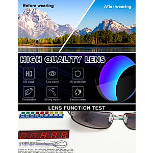 MASDUN Stylish Rimless Frameless Rectangle Sunglasses for Womens Surrounded designer trendy men (White Frame White Silver Lens/Brown Frame Brown Lens)