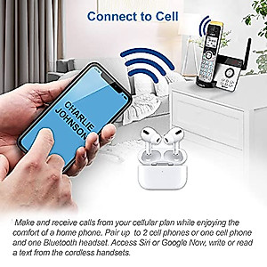 VTECH IS8121-2 Super Long Range up to 2300 Feet DECT 6.0 Bluetooth 2 Handset Cordless Phone for Home with Answering Machine, Call Blocking, Connect to Cell, Intercom and Expandable to 5 Handsets