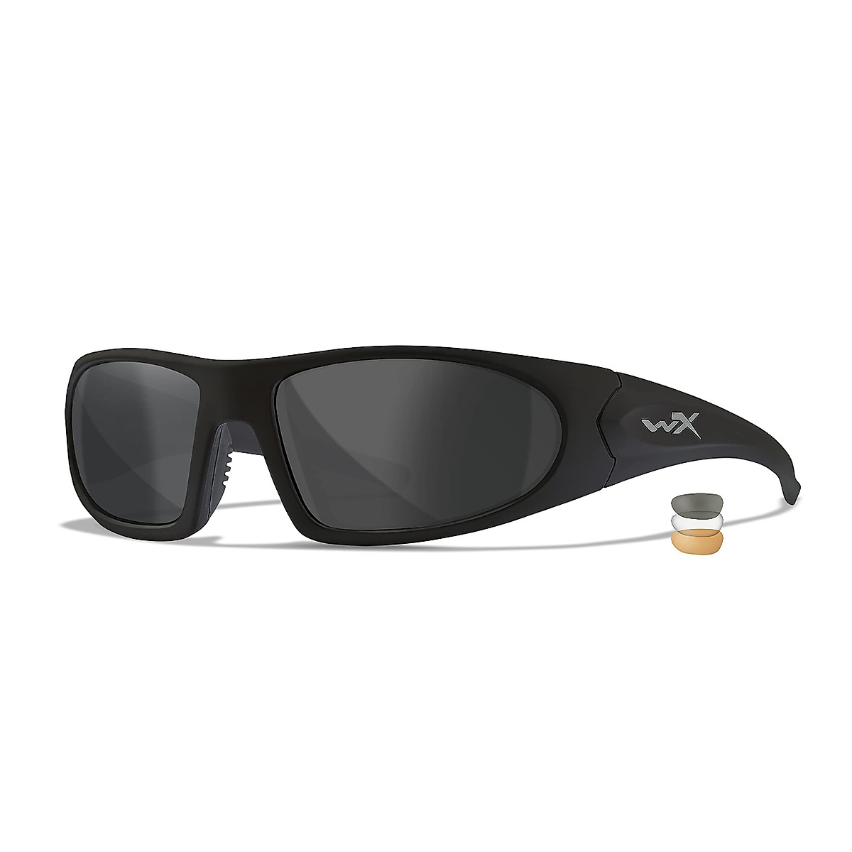 Wiley X Romer 3 Sunglasses - Matte Black/Smoke Grey/Clear/Light Rust, Medium/Large