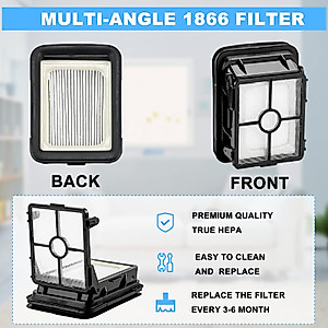 Replacement Parts for Bissell Crosswave and Bissell Crosswave Pet Pro 1785A 2306A 1785 Vacuum Cleaner, 2 Pack Crosswave Brush Roll 1868 and 2 Pack Crosswave Filters 1866
