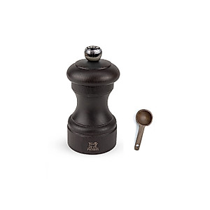 Peugeot Bistro 4-Inch Pepper Mill Gift Set, Chocolate - With Scoop