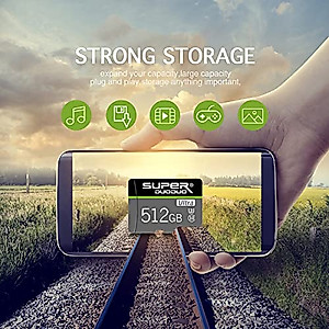 512GB Micro SD Card Memory Card Class 10 High Speed Flash Card for Smartphone/Computer/Camera/Portable Gaming Devices/Dash Cam(512GB)