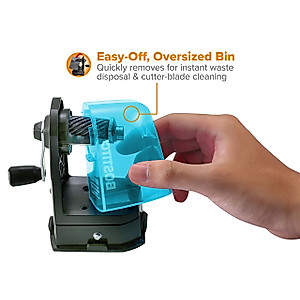 Bostitch Office Multi-Mount Manual Pencil Sharpener, Vacuum Mount or Screw Mount, Blue (MPS2-BLUE)