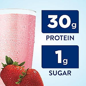 Ensure Max Protein Nutrition Shake with 30g of Protein, 1g of Sugar, High Protein Shake, Creamy Strawberry, 11 fl oz, (Pack of 12)