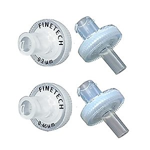 Hydrophilic PTFE Syringe Filters 13mm Diameter 0.22μm Pore Size for Laboratory Filtration by Finetech (Pack of 100) Made in Taiwan (PTFE Hydrophilic 13mm 0.22um, 100)