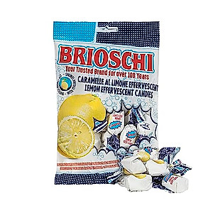 Brioschi Lemon Flavored Effervescent Fizzy Digestive Italian Candies (5.29 oz)
