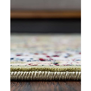Unique Loom Narenj Collection Area Rug - Bristol (10' Square, Green/Ivory)