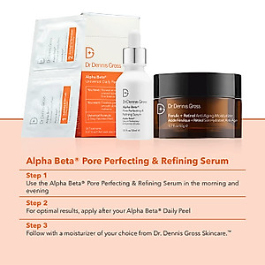 Dr. Dennis Gross Alpha Beta® Pore Perfecting & Refining Serum: for Enlarged, Clogged Pores with Excessive Oil, 1.0 fl oz