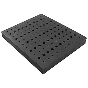 Peachtree Woodworking Supply Router Bit Storage Tray - Foam Material for Safe Router Bit Storage, 1-5/16 inch Thick and Stores 60 1/4 inch and 50 1/2 inch Shank Router Bits