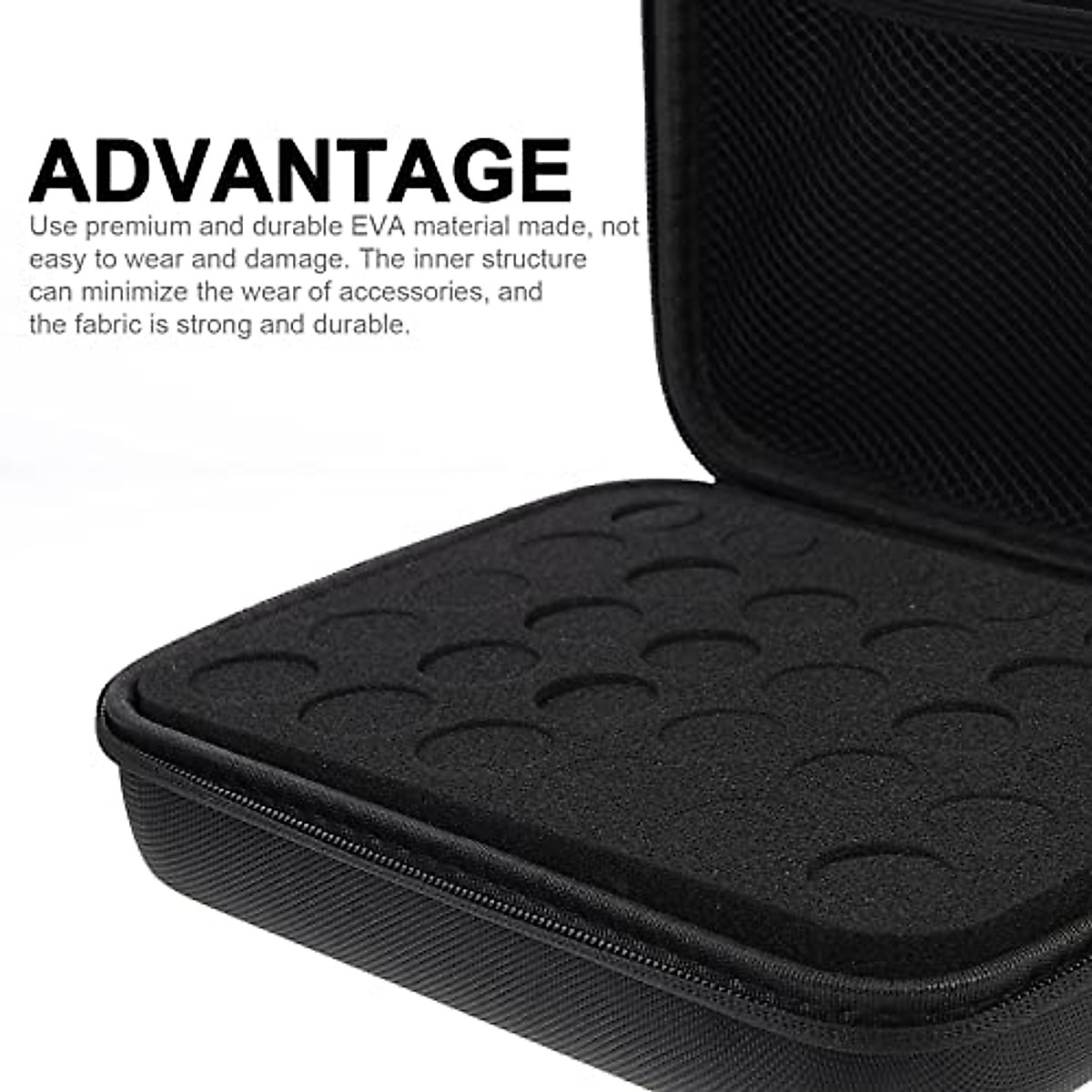 SEWACC Essential Oil Storage Case Travel Carrying Holder Art Craft Organizer Bag for 5ml 10ml 15ml Essential Oil Bottles Black