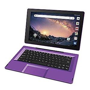 RCA Galileo 11.5" 32 GB Touchscreen Tablet Computer with Keyboard Case Quad-Core 1.3Ghz Processor 1GB Memory 32GB HDD Webcam Wifi Bluetooth Android 8.1 - Purple
