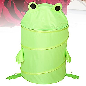 Cartoon Dirty Cloth Toys Bag: Laundry Hamper Bag Frog Laundry Basket Collapsible Fabric Laundry Clothes Bag Folding Washing Bin for Bathroom College Closet Behind Doors