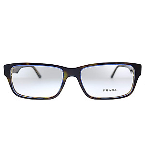 Prada PR 16MV ZXH1O1 Tortoise Denim Plastic Rectangle Sunglasses Demo