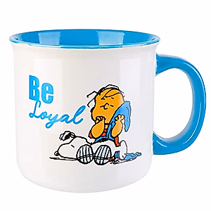 Peanuts Snoopy Gentle Reminders Camper 21oz Mugs, Stoneware, 4-Pack, Assorted Colors