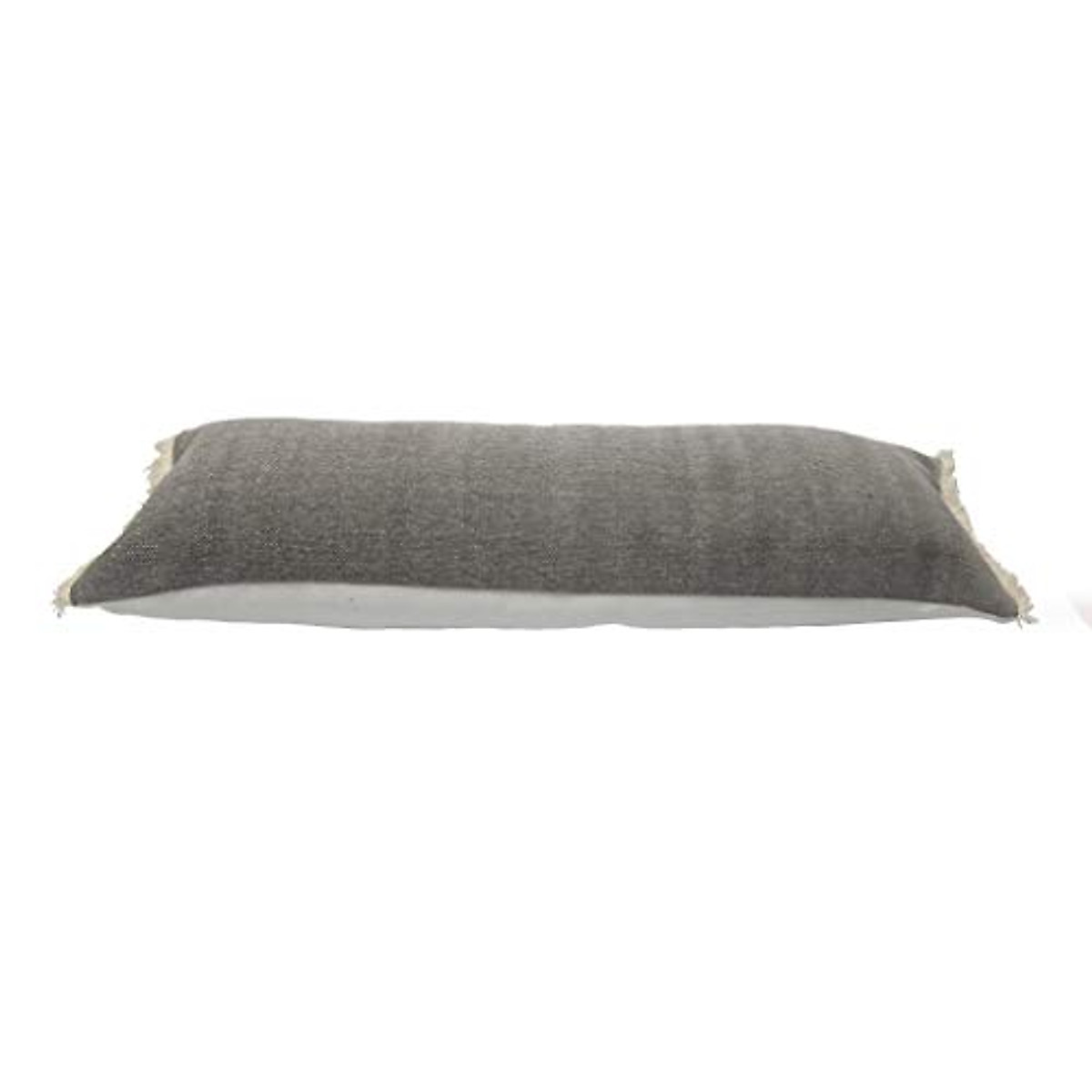 LR Home Charcoal Gray Solid Fringed Throw Pillow, 1 Count (Pack of 1)