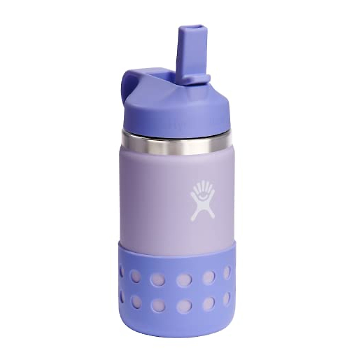Hydro Flask 12 Oz Kids Wide Mouth Straw Cap And Boot Wisteria