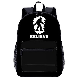 Bigfoot Squatchin Believe Laptop Backpack for Men Women 17 Inch Travel Daypack Lightweight Shoulder Bag