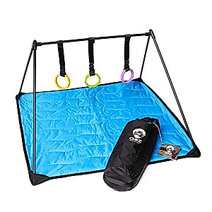 Portable Baby Play Mat for Travel and Outdoor Adventures, Easily Packs Into Stuff Sack, Packable Activity Gym and Tummy Time Mat, Lay and Play Adventure Mat