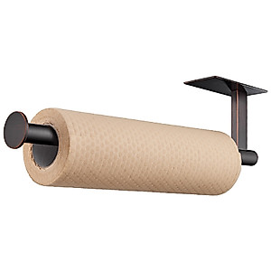 KOKOSIRI Paper Towel Holder Self-Adhesive Bar Under Cabinet for Kitchen Towel Oil Rubbed Bronze Stainless Steel Wall Mounted Rack, B3012ORB
