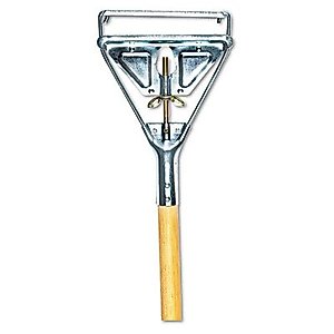 Quick Change Metal Head Mop Handle for No. 20 & Up Heads, 54in Wood Handle