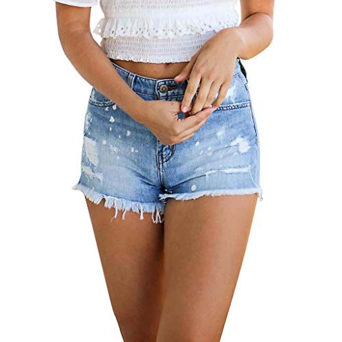 Fashion Slim Shorts ,THENLIAN Women Ladies Tassels Jeans Skinny Zipper Hot Pants Shorts Denim (L, Blue)