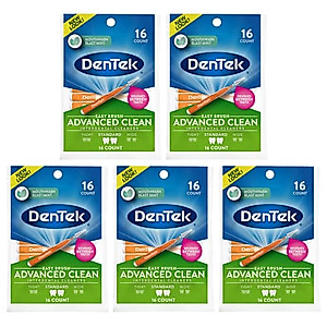 DenTek Easy Brush Interdental Cleaners, Mint, 16 Count (Pack of 5)