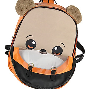 Bioworld Star Wars Backpack Ewok 3D Ears Faux Leather Mini Backpack Pin Display Miniature Backpack