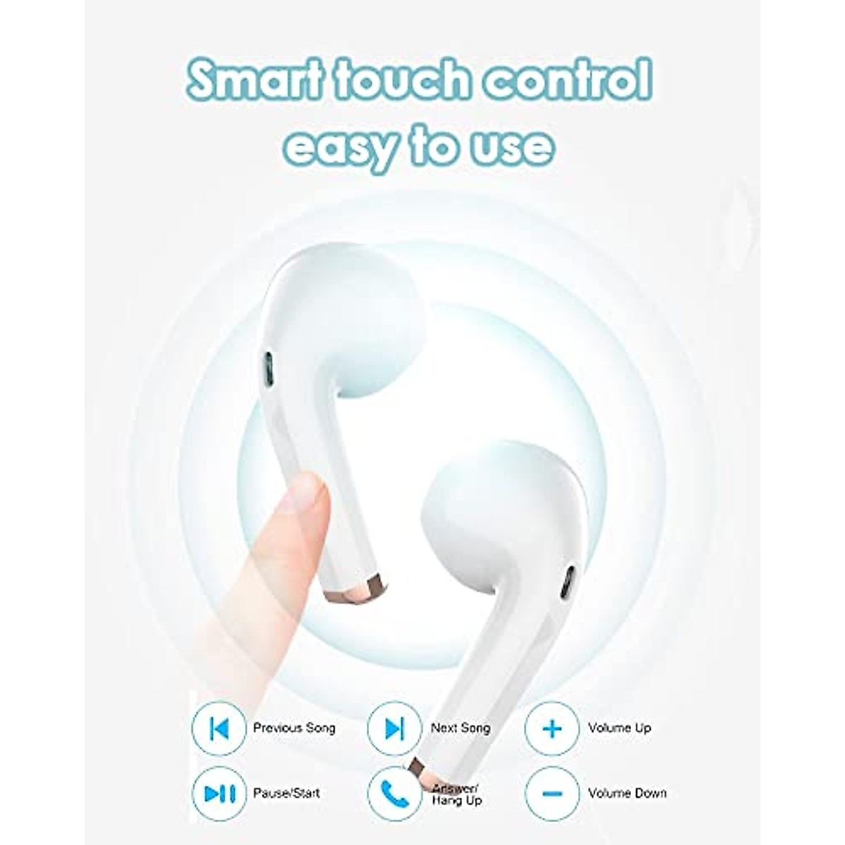 Wireless Gaming Earbuds Bluetooth Headphones with Microphone Waterproof Ultra Low-Latency in-Ear Earphones Cordless Wireless Ear Buds for Gaming Laptop TV Smart Phone PC Sport Black Fallen Angels