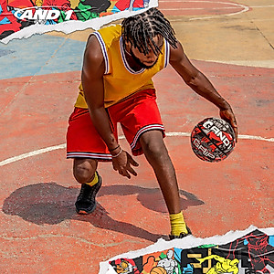 AND1 Supreme Grip Basketball: Official Regulation Size 7 (29.5 inches) Rubber- Deep Channel Construction Streetball, Made for Indoor Outdoor Basketball Games