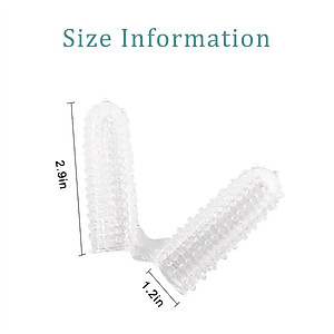 Finger Sleeves, G-Spot Clitoral Stimulator Finger Sleeve Soft Silicone Sex Toy Stimulation for Women Vaginal Anal Sex for Couples, Transparent