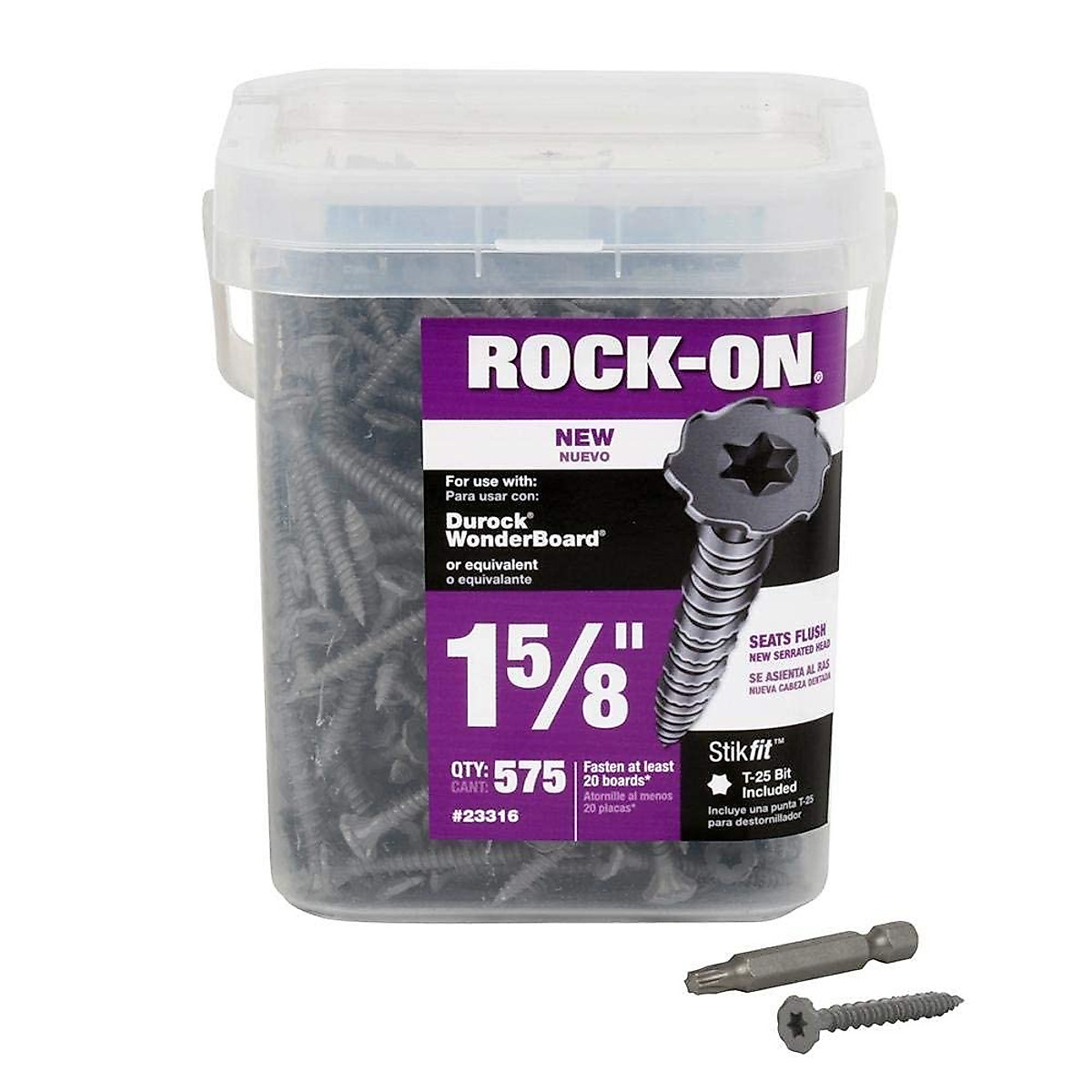 Rock-On #9 x 1-5/8 in. ROCK-ON Cement Board Screws 575CT