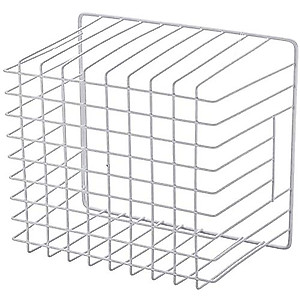 iPEGTOP Refrigerator Chest Freezer Baskets, Large Household Wire Storage Basket Bins Organizer with Handles for Kitchen, Pantry, Freezer, Cabinet, Closets, Pearl White, Set of 4