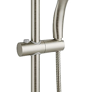 PULSE ShowerSpas 1011-III-BN Kauai III Shower System with 8" Rain Showerhead, 5-Function Hand Shower, Adjustable Slide Bar and Soap Dish, Brushed Nickel Finish