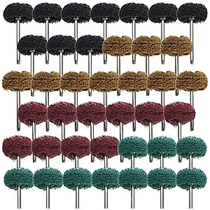 Rocaris 40 Pack 1 inch Abrasive Wheel Buffing Polishing Wheel Set for Rotary Tool - 25mm…
